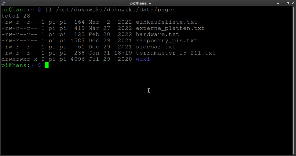 Container und Volumes - Raspithek